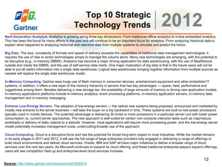 Top 10 Strategic Technology Trends 2007-2014 - Gartner | PDF