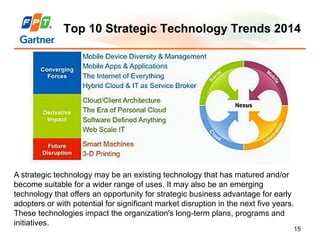 Top 10 Strategic Technology Trends 2007-2014 - Gartner | PDF