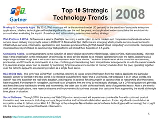 Top 10 Strategic Technology Trends 2007-2014 - Gartner | PDF