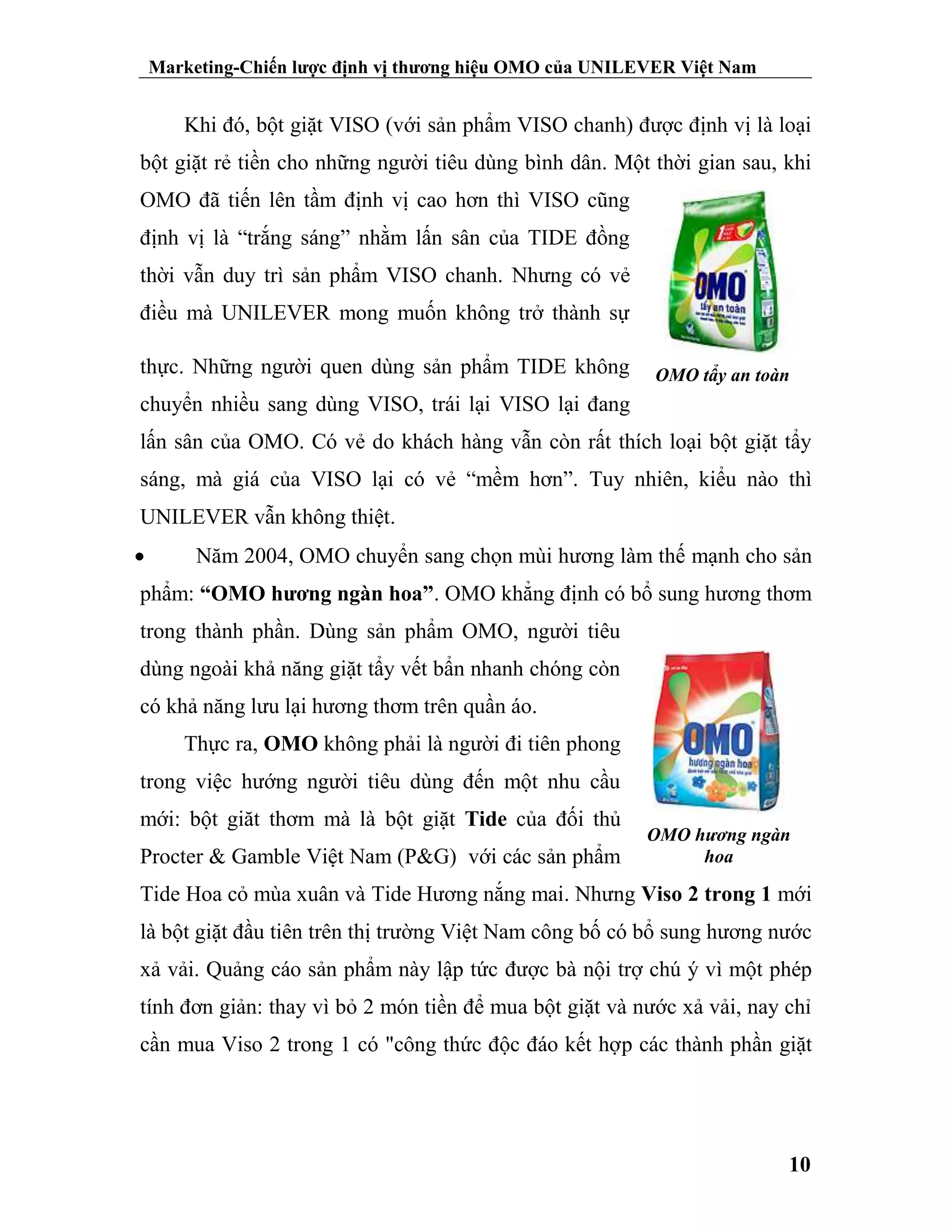 Chiến lược định vị thương hiệu OMO của UNILEVER Việt Nam | DOC