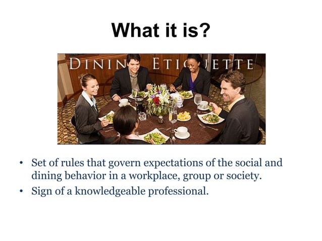 Dining etiquette-ppt | PPTX