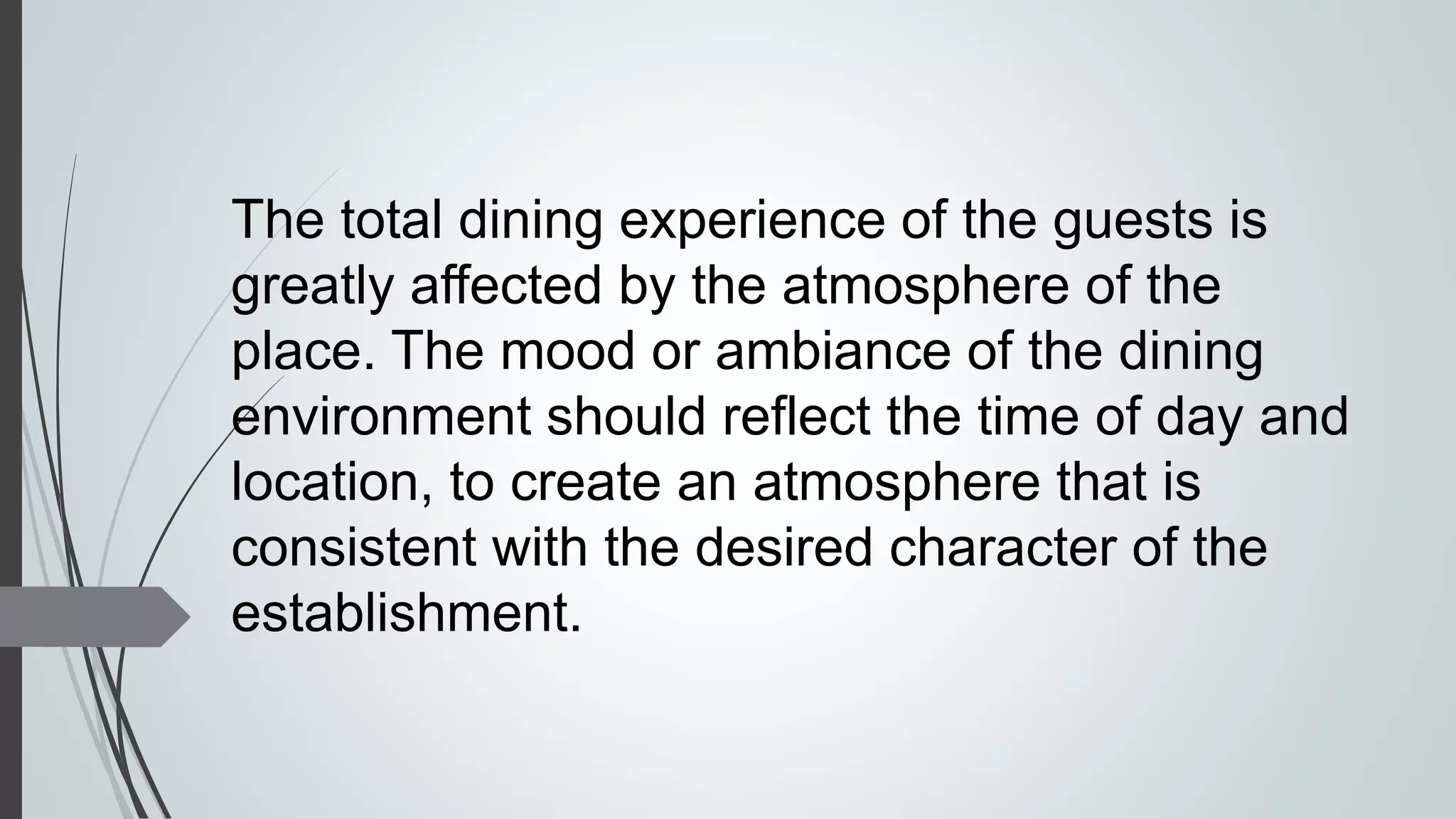 Food and Beverage Services: Dining Area | PPTX