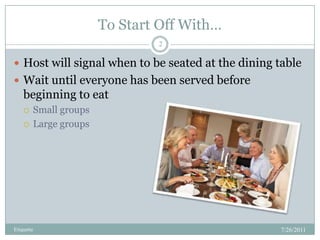 Dining etiquette | PPTX