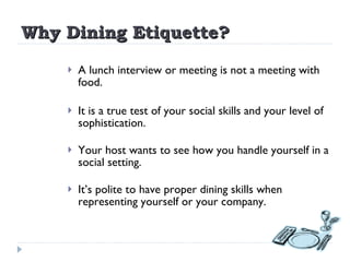 Dining etiquette | PPT