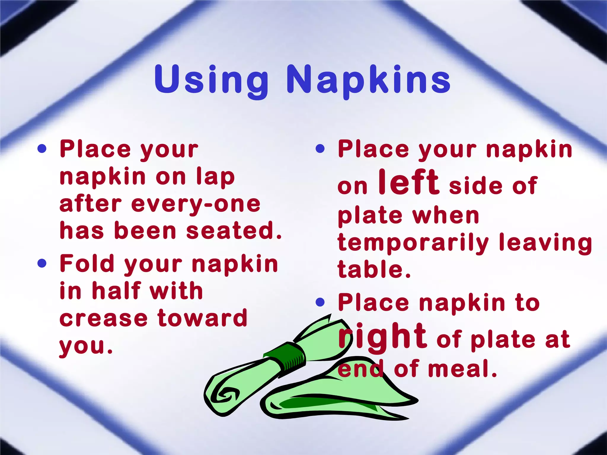 Business Dining Etiquette | PPT
