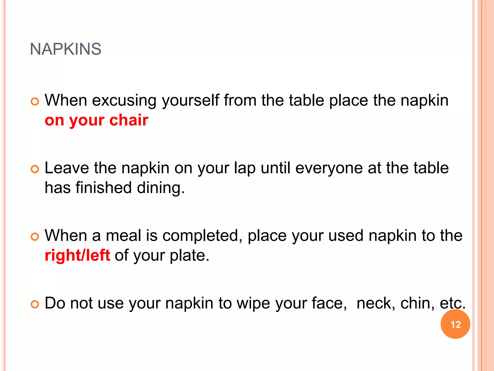 Dining Etiquette | PPTX