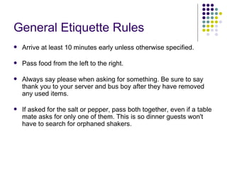 Dining etiquette | PPT