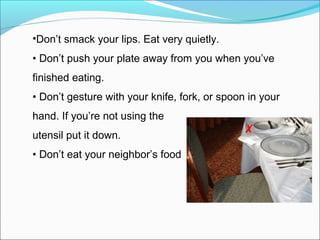 Dining etiquette | PPT
