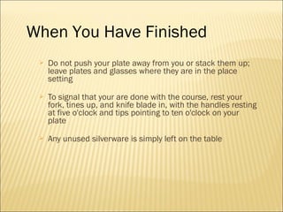 Dining etiquette | PPT