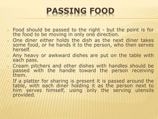 Dining etiquette | PPTX