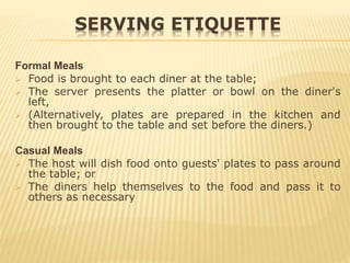 Dining etiquette | PPTX
