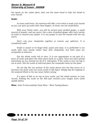 Dining etiquette guide | PDF