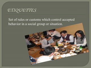 Dining etiquettes | PPT