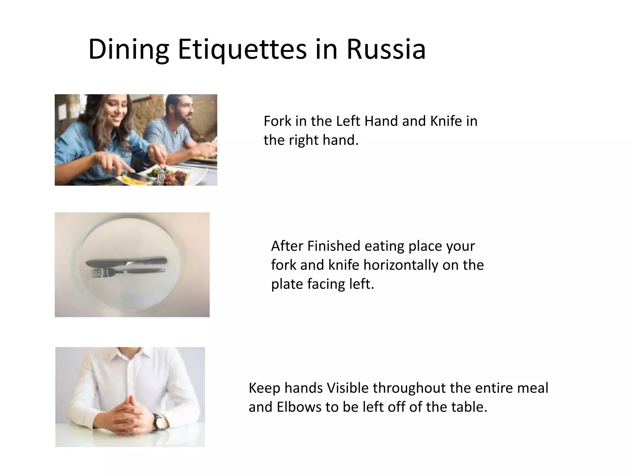 Dining Etiquettes in Russia.pptx | Dining Out | Food & Drink