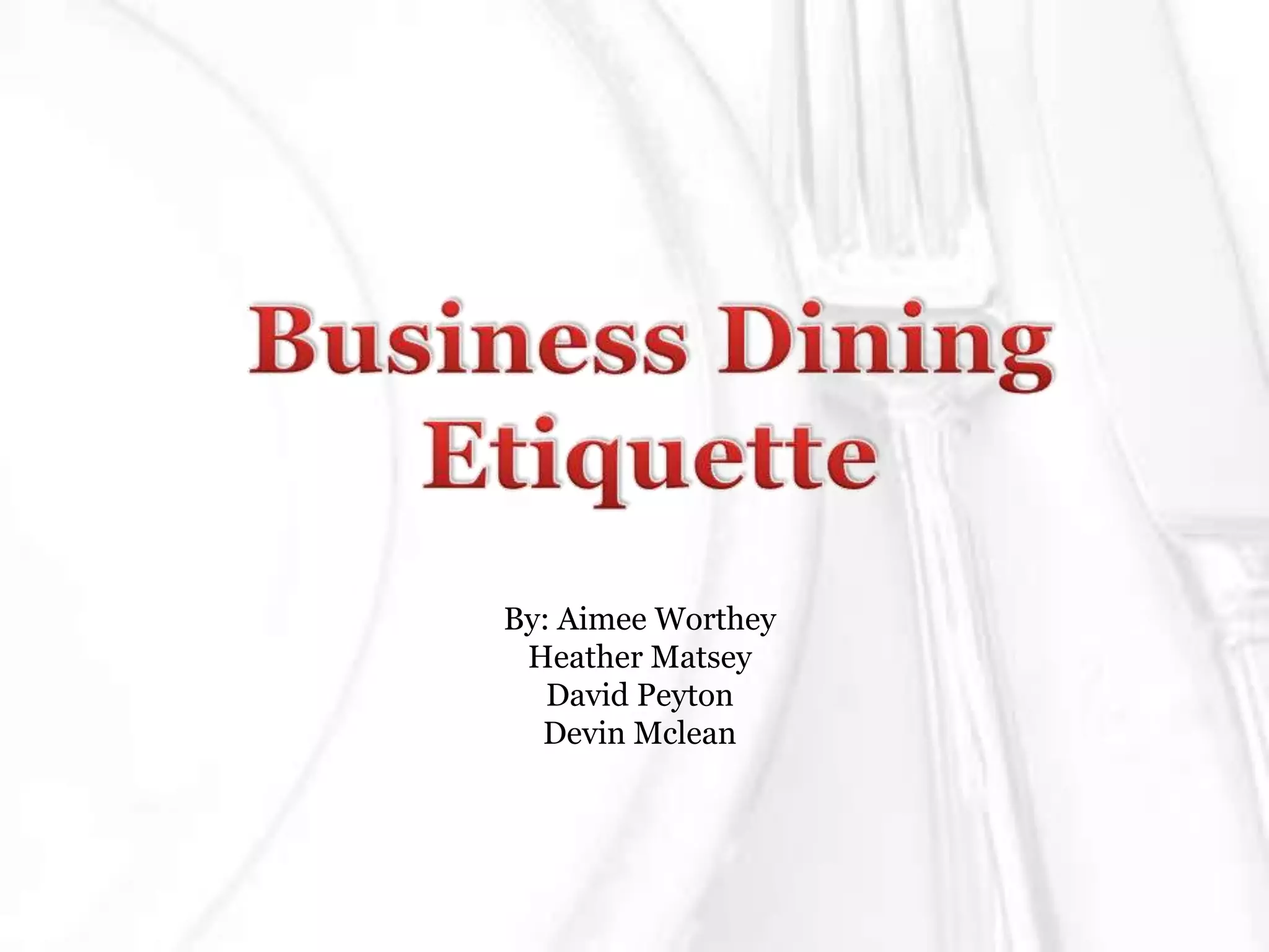 Dining ettique | PPTX