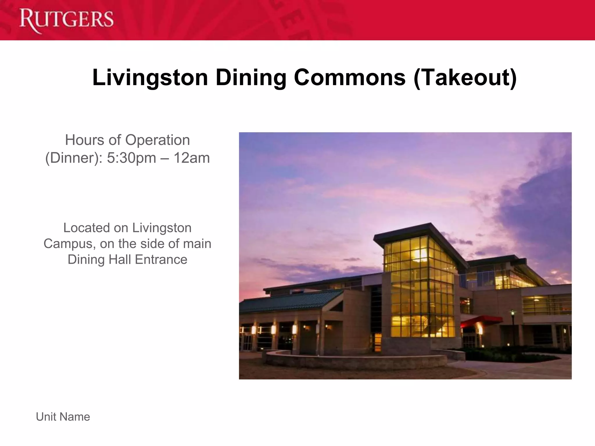 Dining Hall Optimization | PPTX