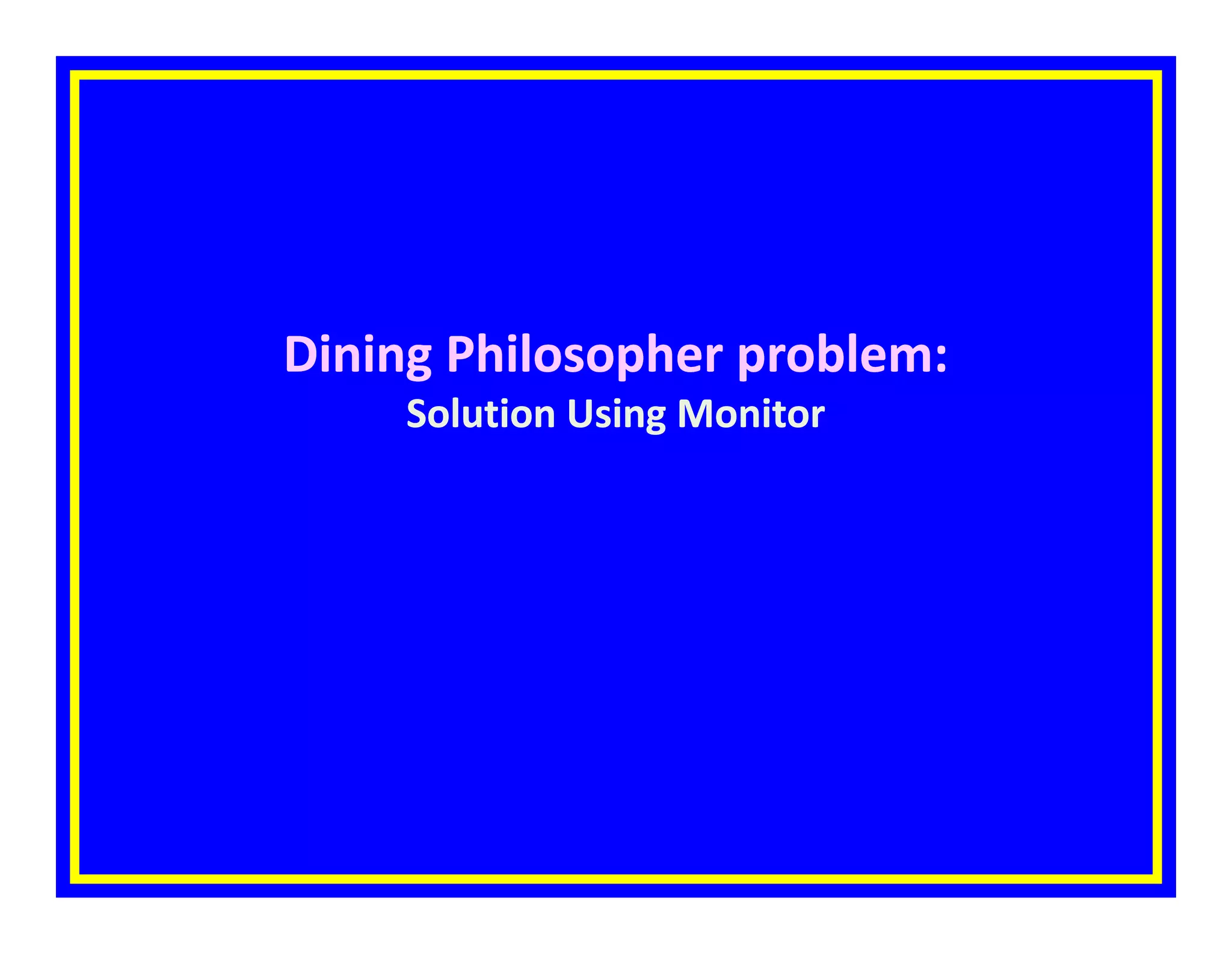 Dining philosopher monitor_2 | PPT