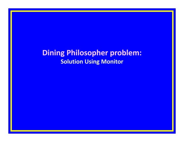 Dining philosopher monitor_2 | PPT