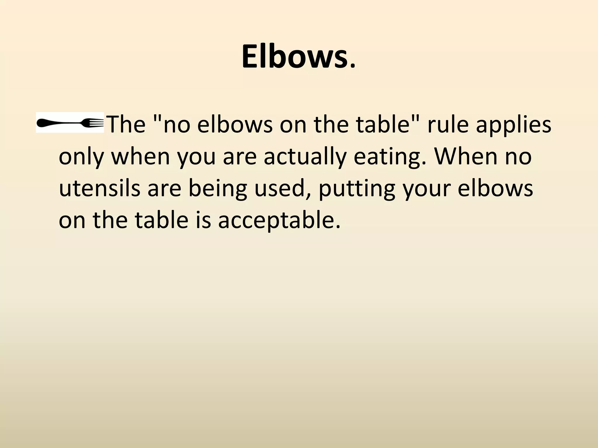 Formal dining etiquette | PDF