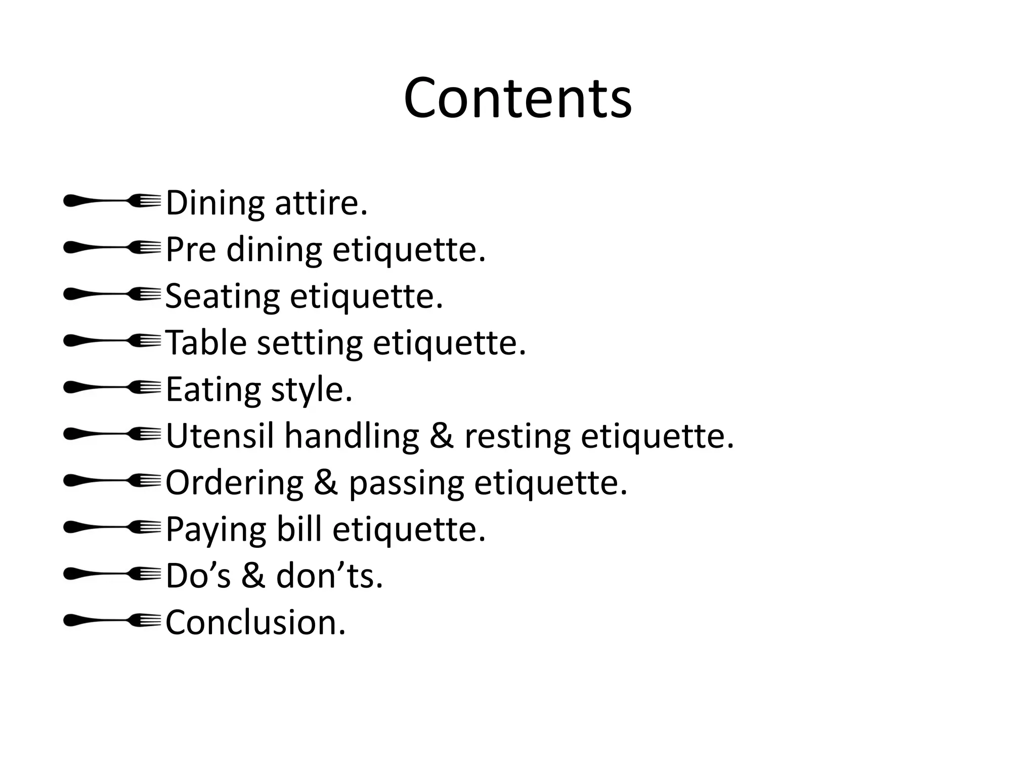 Formal dining etiquette | PDF