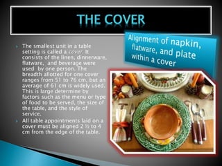 Dining room preparation | PPTX