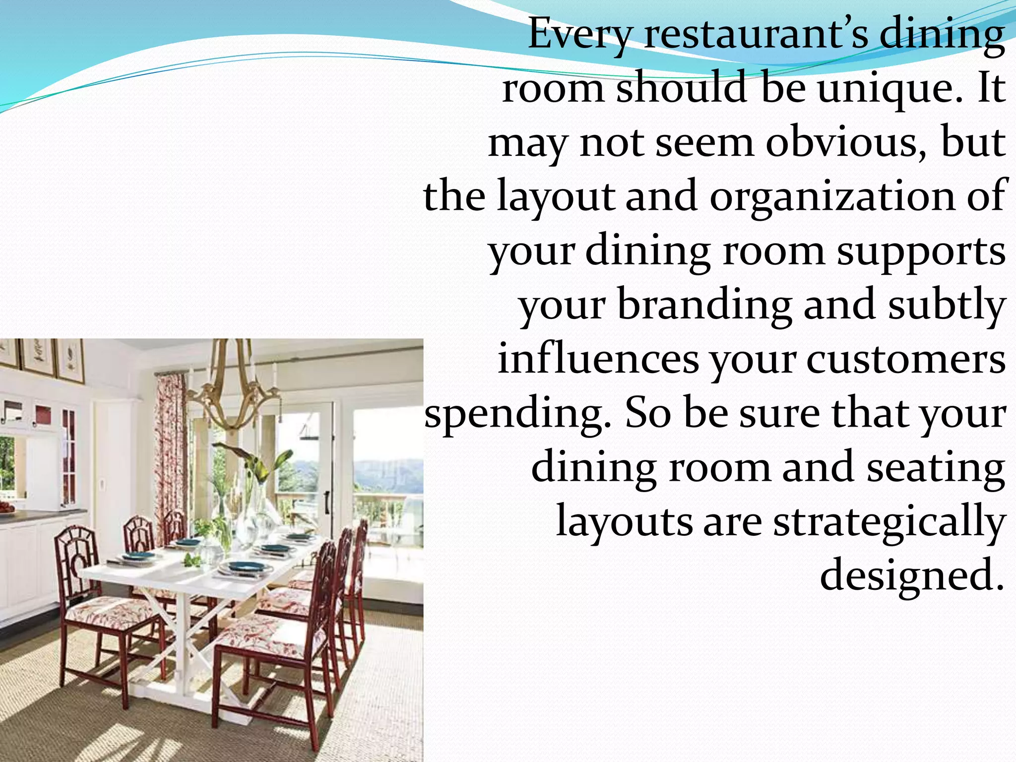 Dining room layout | PPTX