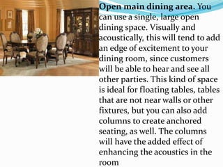 Dining room layout | PPTX