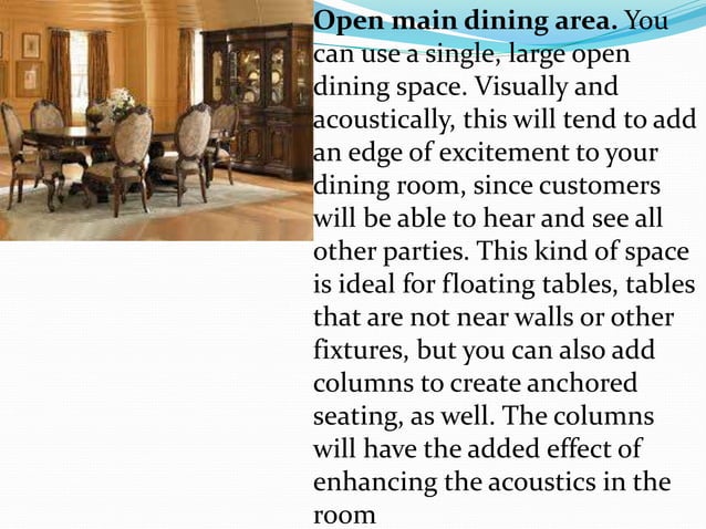 Dining room layout | PPTX