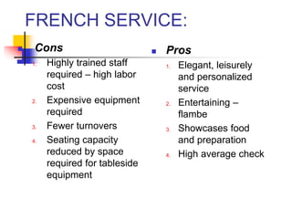Dining room service | PPTX