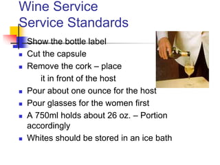 Dining Room Service Standards