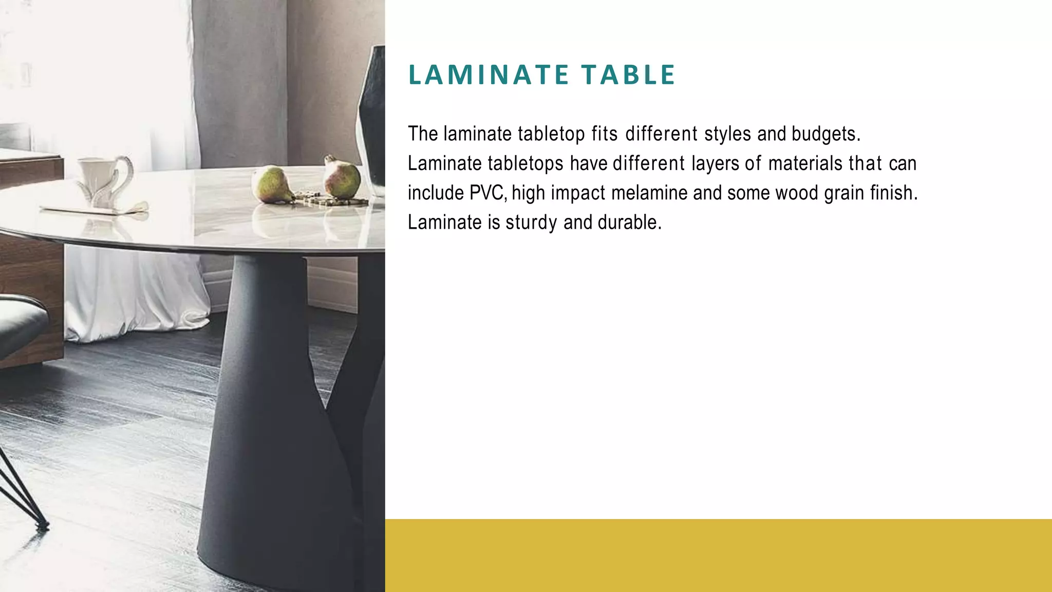 A GUIDE ON DINING ROOM TABLE MATERIALS, SHAPES AND STYLES | PPT