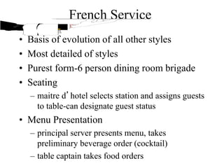 DiningServiceStyles.ppt