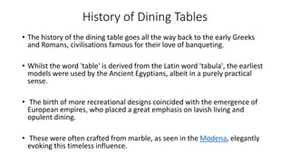 Dining table | PPTX