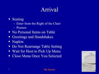 Dining With Confidence | PPT