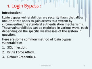 Solving Labs for Common Web Vulnerabilities | PPTX