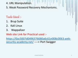 Solving Labs for Common Web Vulnerabilities | PPTX