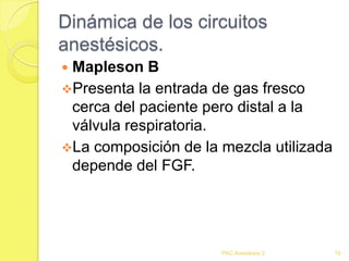 Dinámica de los circuitos anestésicos | PPTX