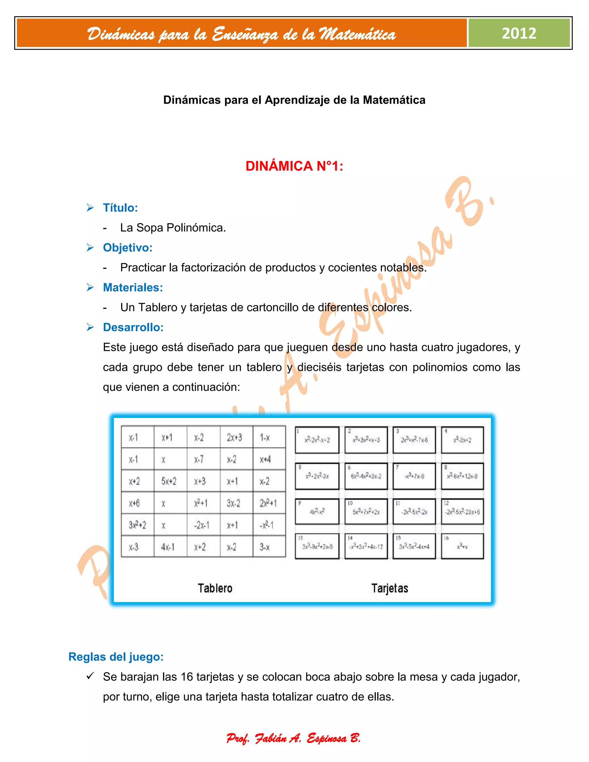 Dinámicas de matemática | PDF