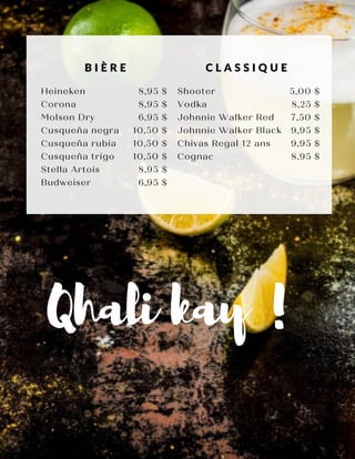 MENU RESTAURANT SOLYMAR LAVAL | PDF