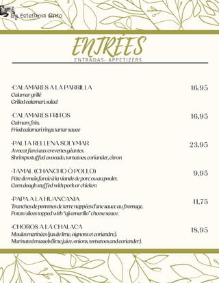 MENU RESTAURANT SOLYMAR LAVAL | PDF