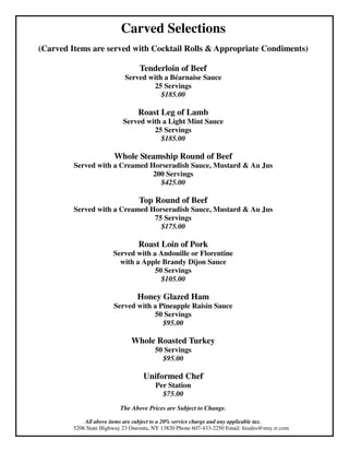 Dinner Menus | PDF