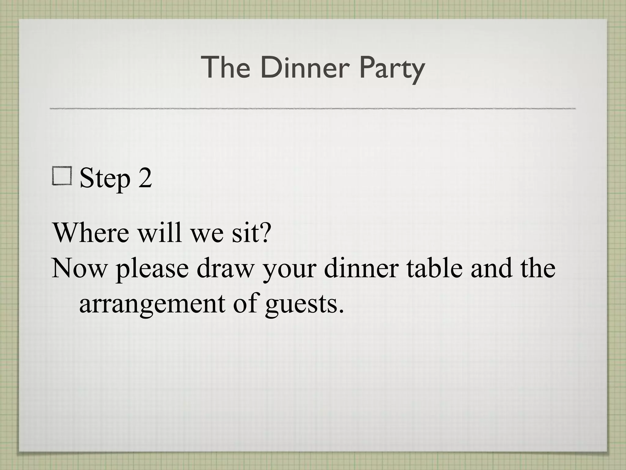Dinner party | PPT
