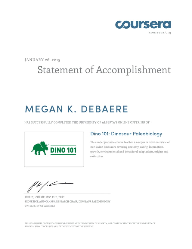 Dino 101 certificate | PDF
