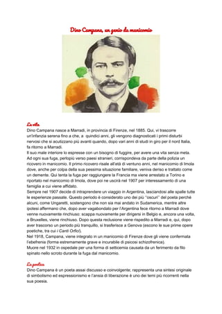 Dino campana | PDF
