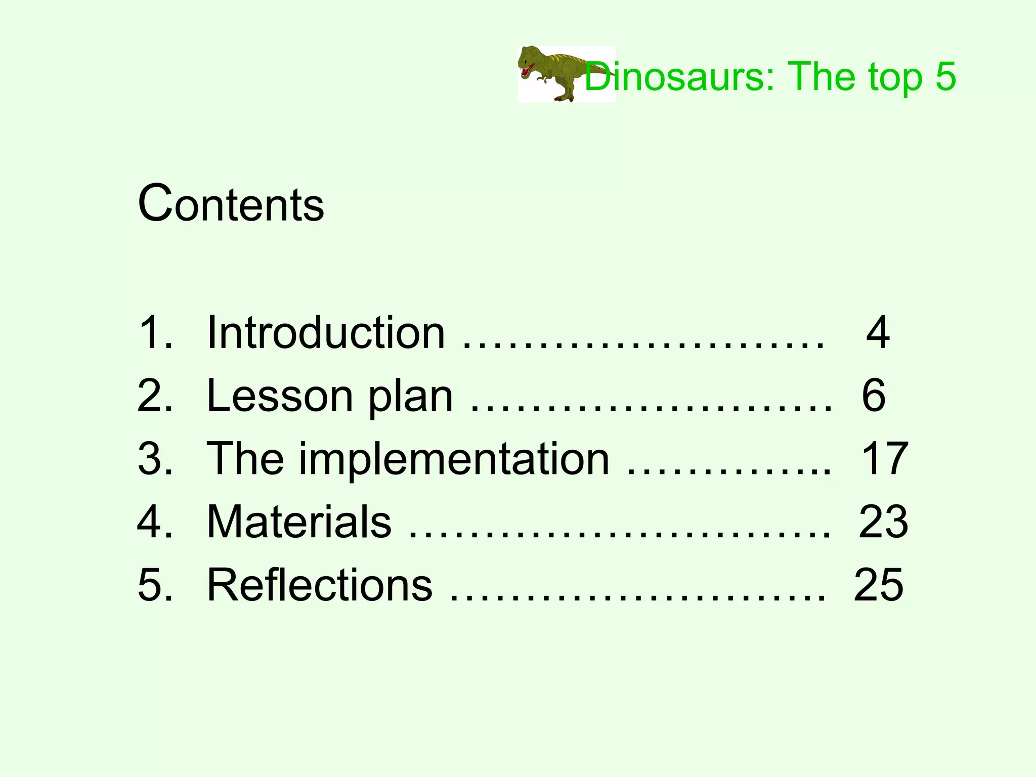 Dino lesson plan_ppt | PPT