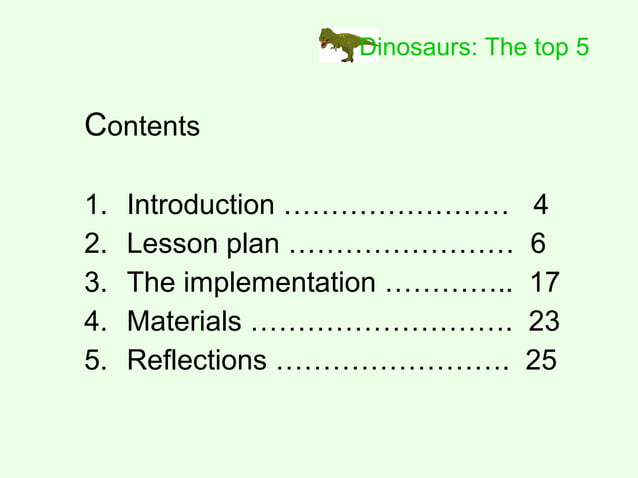 Dino lesson plan_ppt | PPT