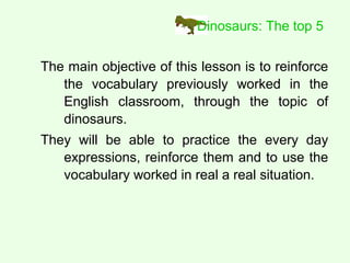 Dino lesson plan_ppt | PPT
