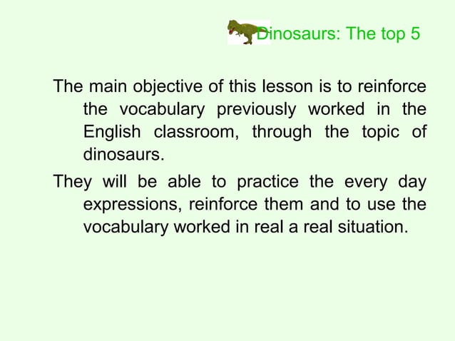 Dino lesson plan_ppt | PPT | Free Download
