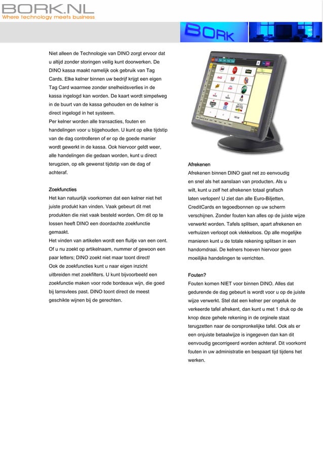 Dino Product Overview | PDF