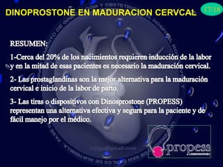 MADURACION CERVICAL CON DINOPROSTONA | PPTX